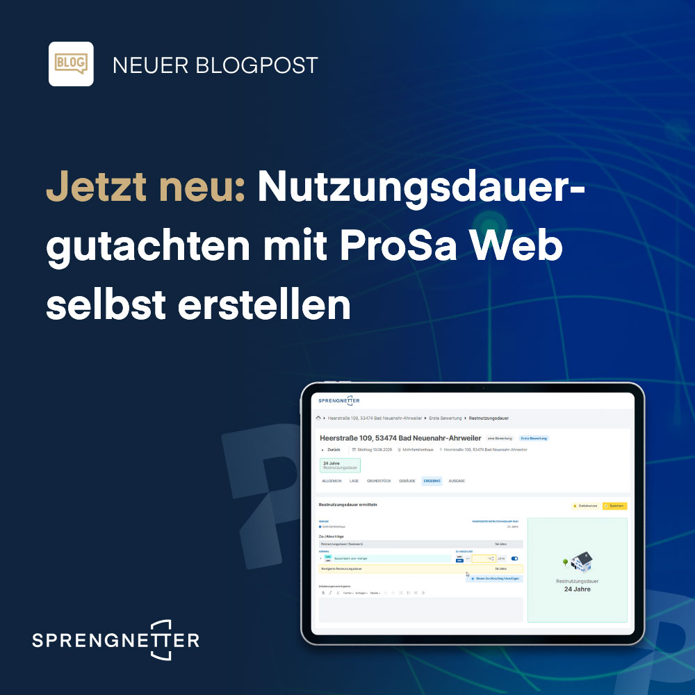 Jetzt neu: Nutzungsdauergutachten mit ProSa Web selbst erstellen